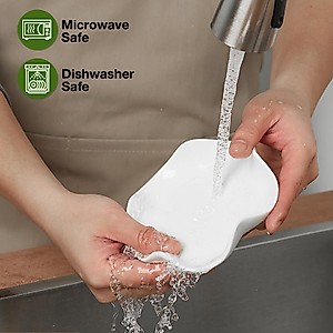 Mfacoy Spoon Rest for Stove Top, 5.3 Inch Ceramic Spoon Holder for Kitchen Counter, Coffee Spoon Holder, Cooking Utensil Rest for Spoons, Ladles, Tong, Heat-Resistant Spoon Rest, Housewarming Gifts