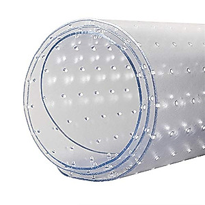 MACRO GLOBE Transparent PVC Mat for Protecting Carpet Floor,Office Chair Mat with Lip,Home and Office Chair Pads,Size 36"x48"Inch