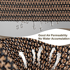 LOVE STORY 10x20 FT Sun Shade Cloth with Grommets Pergola Shade Cover 95% UV Protection for Patio Outdoor, Brown