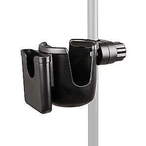 SB Goods Mic Stand Cup Holder with Phone Holder, Universal 2-in-1 Bottle Holder for Music Stand