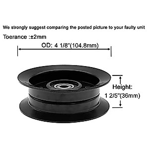 q&p Outdoor Power 106-2175 Flat Idler Pulley Replaces Exmark Toro 32 38 42 50 and 54 Inch Deck Quest E-Series S-Series Time Cutter