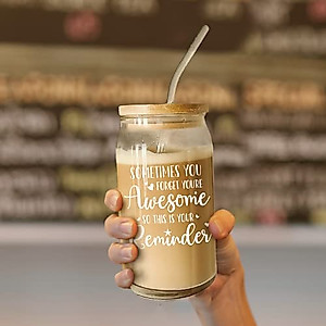 Gifts for Friends Female - Friendship Gifts for Women Friends, Birthday Gifts for Women Friendship - Gifts for Best Friend, Bestie Friends, Coworker, Boss Lady - Inspirational Gifts - 16 Oz Can Glass