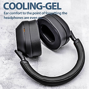 WH 1000XM5 Earpads for WH-1000XM5 (WH1000XM5) by TRANSTEK, Replacement Ear Pads Cushions with High-Density Noise Isolation Foam, Added Thickness-Cooling Gel Fabric