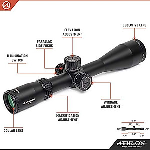 Athlon Ares BTR GEN2 2.5-15x50, Direct Dial, Side Focus 30mm, FFP, APRS5 IR MIL