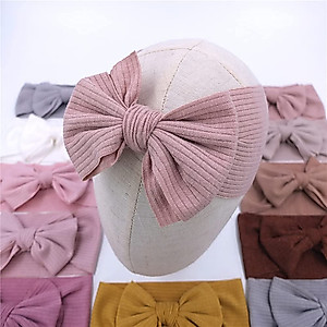 Sugarmelon Soft Headbands Headwrap for Newborn Baby Girls Toddler Cotton Ribbed Turban Headband Hairband Infant Baby Show Gifts 8 Colors