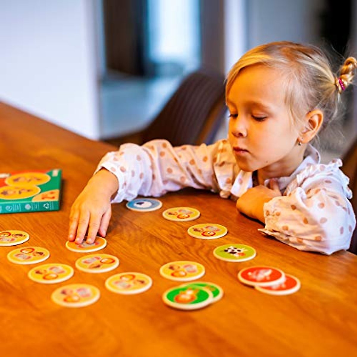 Montessori-Inspired Wooden Matching Game for Toddlers 2-4 Years - Durable, Scratch-Resistant 36 Card Set, Includes Carry Bag - Memory Game for Toddlers 2-4 Years - Cognitive Verbal Skills Development