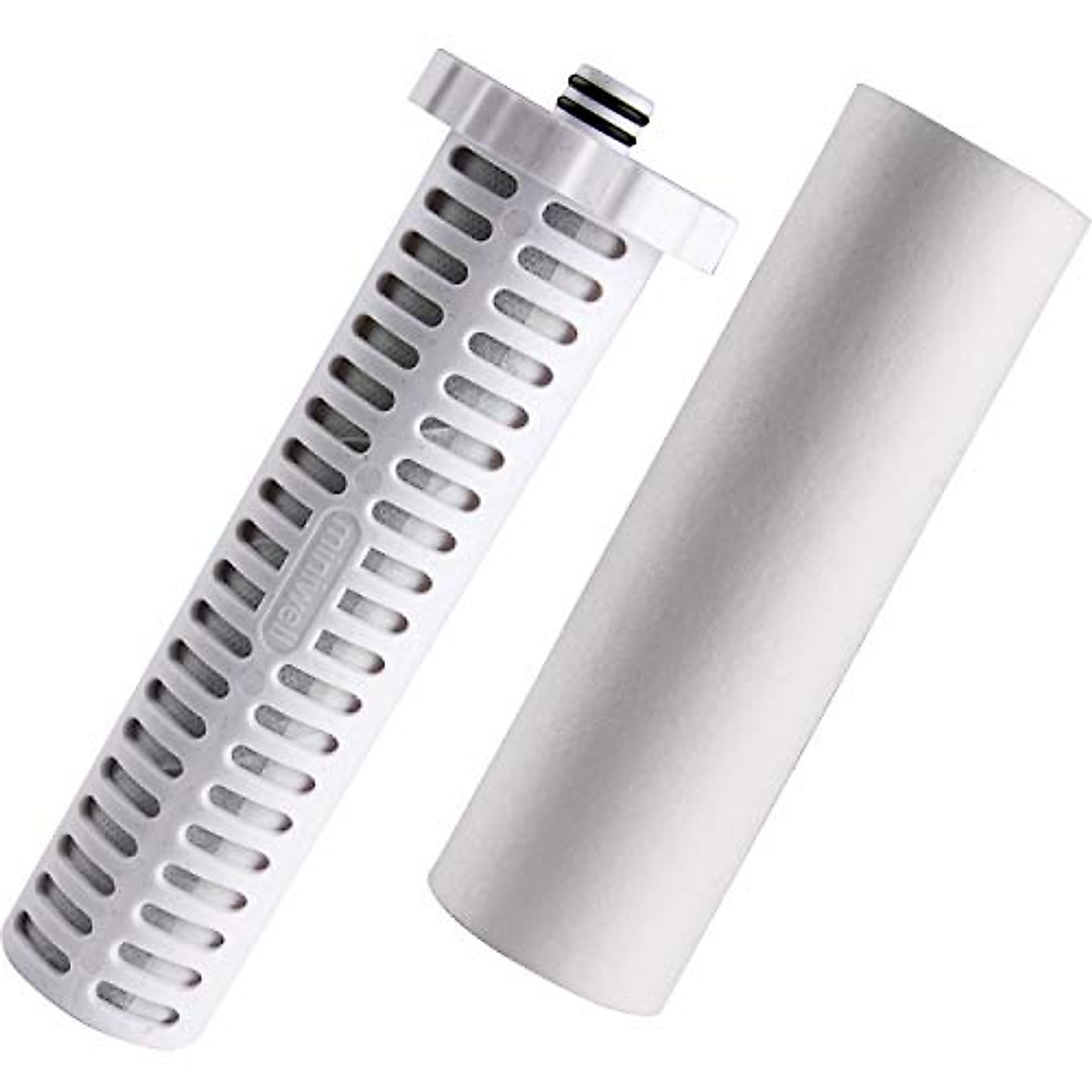 miniwell Shower Filter 720-Plus with replaceable cartridges, shower head filter with Double Filters, remove 99% chlorine (z-Replacement- Double filters)
