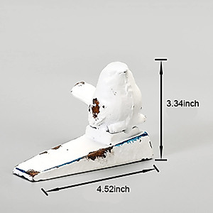 WEMPOLU Dog Tail Door Stop Decorative Cast Iron Door Stopper Wedge, Antique Brass………