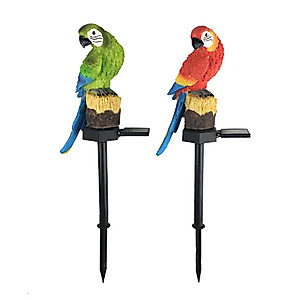 BADUS Solar LED Lights Garden Decor Parrot Statue Light Outdoor Decoration Garden Lawn Landscape Light Porch Yard Outside