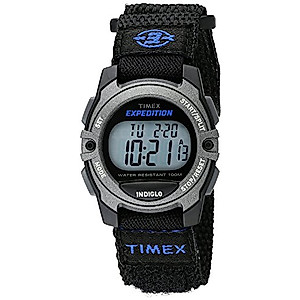 Timex Unisex TW4B02400 Expedition Mid-Size Digital CAT Black Fast Wrap Strap Watch