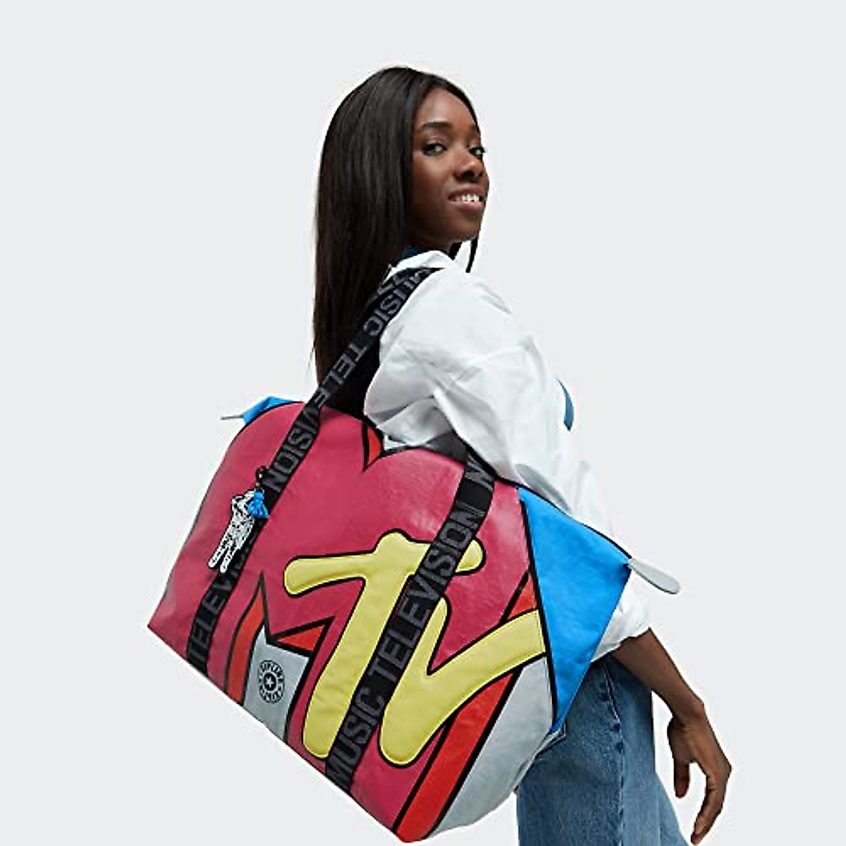 Kipling Art Medium MTV Tote Bag Oversized Mtv