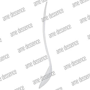 AME D'ESSENCE 12" Melamine Slotted Spoon White Durable and Versatile Kitchen Tool Perfect for Straining Stirring Serving Scratch-Resistant and Non-Stick Surface Ergonomic Handle for Comfortable Grip