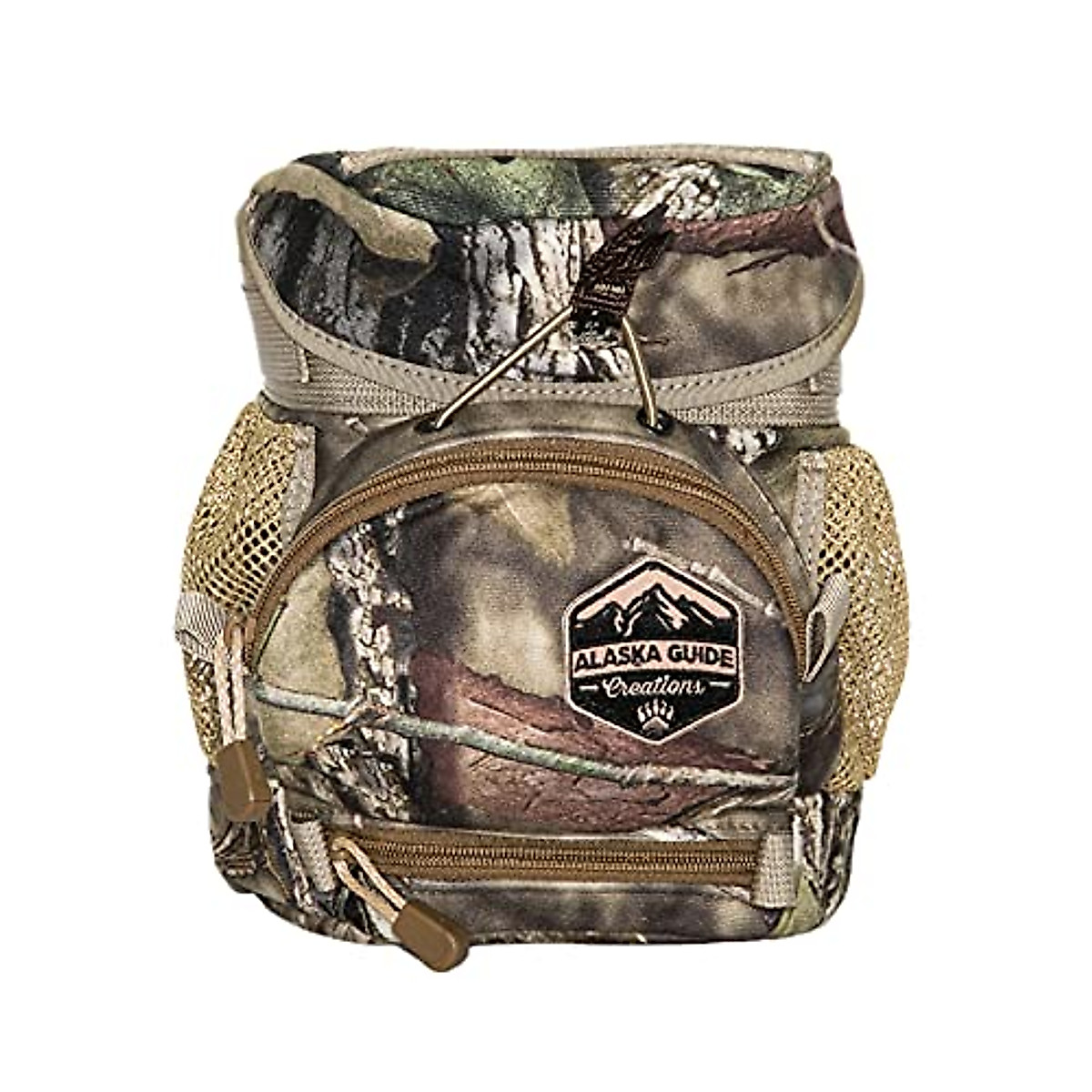 Alaska Guide Creations Hybrid with MAX Pocket | Compact Utility Bag with Mesh Side Pockets | Binocular Harness for Comfort and Quick Access (Kryptek Highlander)