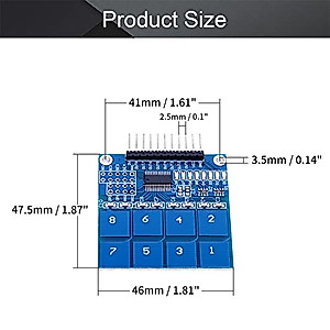 Fielect 8-Key Capacitive Touch Sensor Pad Module TTP226 for Arduino,Replacing The Traditional Touch Button