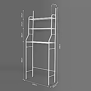 Yargole 3-Tier Laundry Room Shelf Over Washing Machine Storage Utility Rack,Above Toilet Washer Dryer Stand Storage,Adjustable Bathroom Organization Space Saving Shelving Units