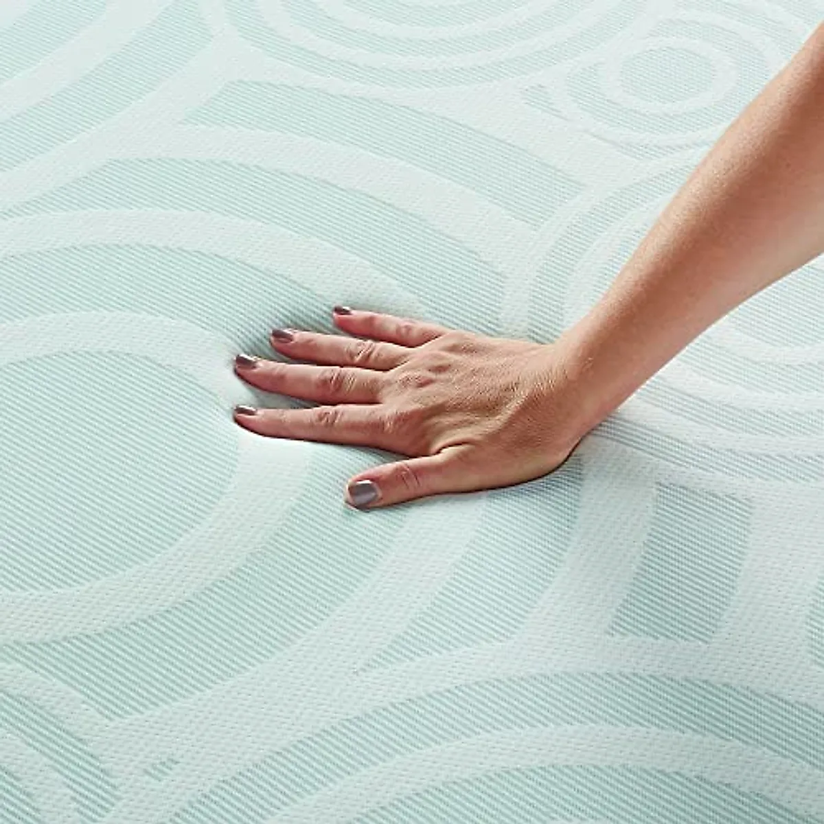 Serta Perfect Sleeper 10 Inch Full Gel Memory Foam Mattress, Medium Firm, USA Built, 100-Night Trial, CertiPUR-US Certified - Nestled Night, Blue/White