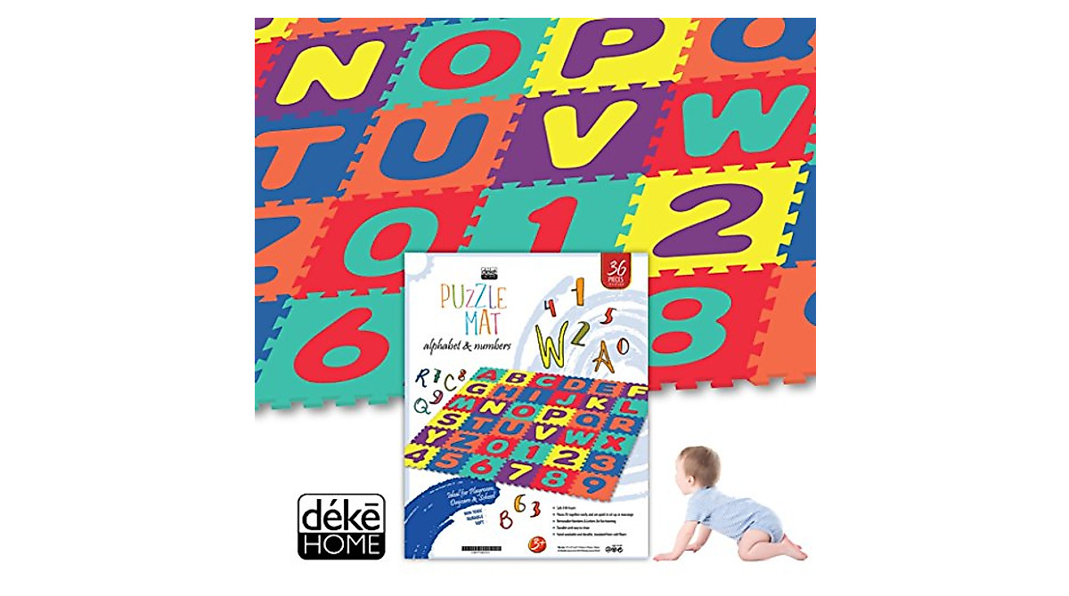 Kids' Alphabet & Numbers Foam Puzzle Mat - Safe Play & Learning