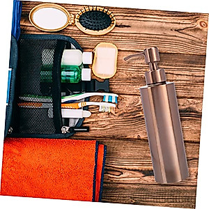 BETOOKY 304 Press Pump Bottles Gold Soap Dispenser Empty Liquid Bottle Foaming Soap Pump Lotion Dispenser Pump Travel Shampoo Bottle Emulsion Dispenser Filling Rose Gold Stainless Steel