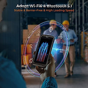 2023 Newest Android Barcode Scanner, Android 11, Mobile Handheld Computer, Wi-Fi 6 MUNBYN Rugged PDA Data Terminal SE4710 Zebra Scanner, 1D 2D QR Barcode Scanner with Case for Retail Warehouse Scanner