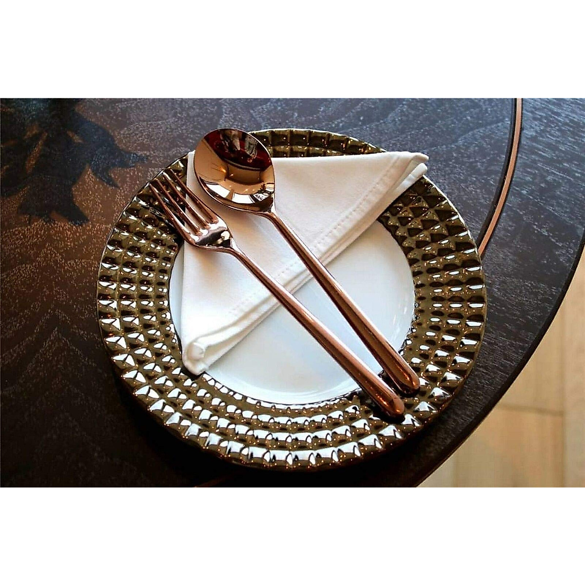 MEPRA 109122151 Linea Gold 151-Piece Durable 18/10 Stainless Steel European Style Flatware Cutlery Set for Fine Dining, Dishwasher Safe, Service for 12