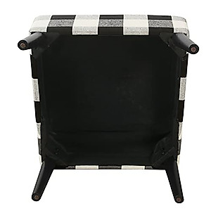 HomePop Modern Armless Dining Accent Chair, Black