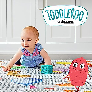 Toddleroo by North States 50" Wide Extra Wide Wire Mesh Baby Gate, Made in USA: Installs in Wide Opening Without damaging Wall. Pressure Mount. Fits 29.5"-50" Wide (32" Tall, Sustainable Hardwood)