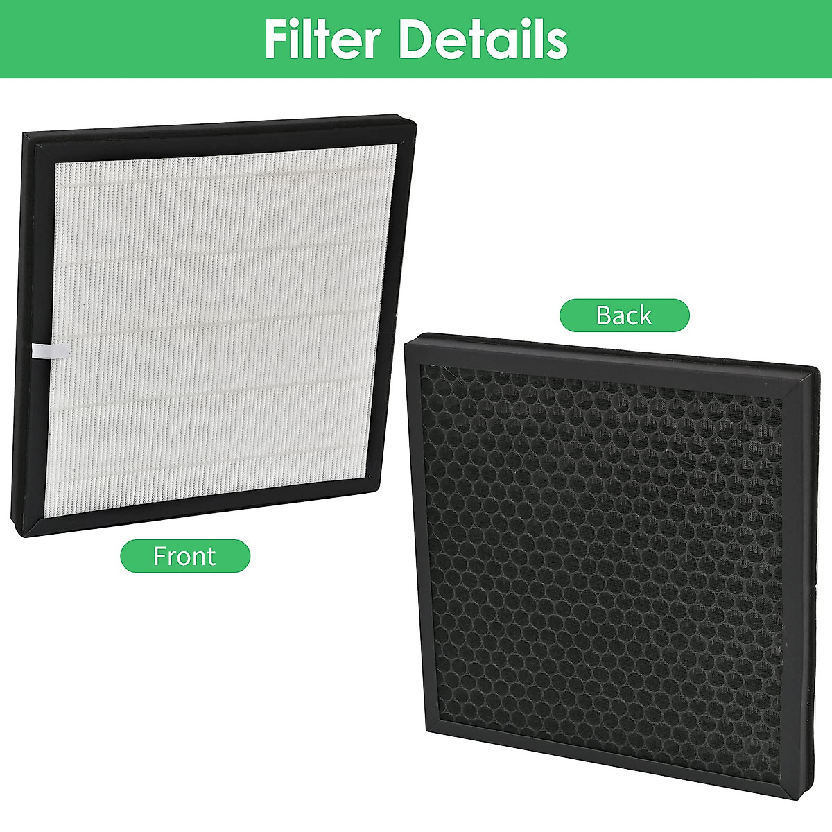 2 Pack G3 Air Purifier Replacement Filter for AMEIFU G3 Air Purifier, VEWIOR A3 and Tailulu HQZZ-260 Air Cleaner Purifier,3 in 1 Filtration HEPA Filter