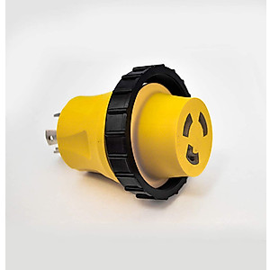 APEXSPORTS 30A RV Marine Detachable Adapters L14-30P Locking Male Plug to L5-30R Female Connector.