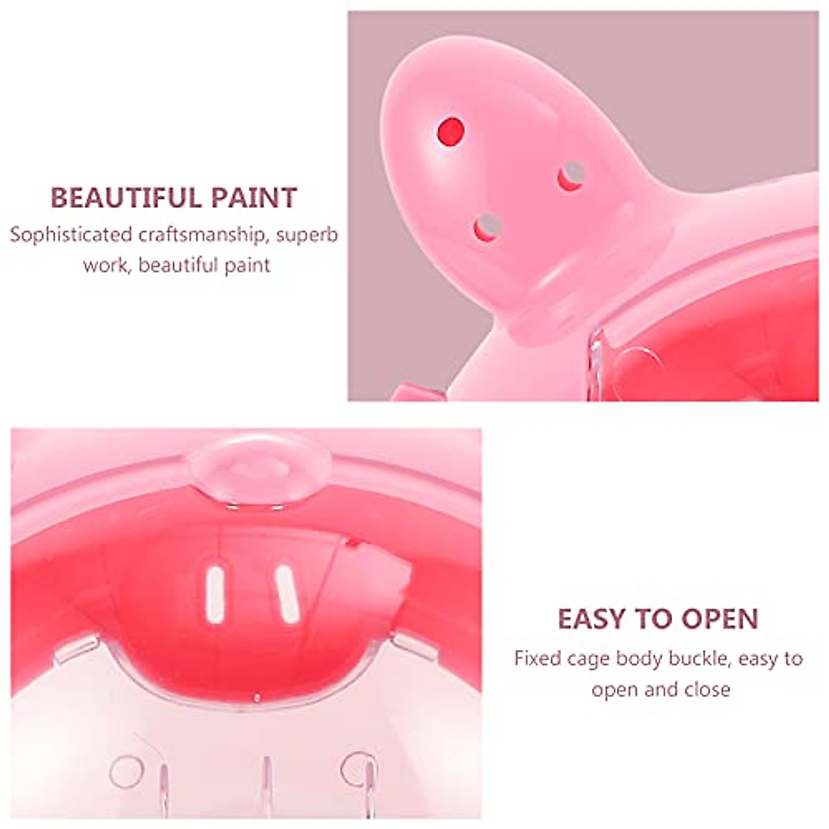 balacoo Pet Hamster Carrier Cage Portable Hamster Cage Mouse Carrier for African Miniature Rabbit Chinchilla Squirrel Pink