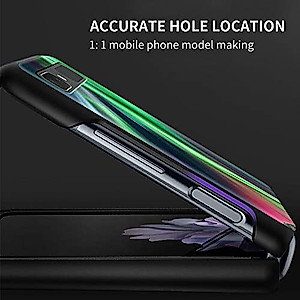 HANASE Northern Lights Sky Black PC Hard Cover for Samsung Galaxy Z Flip 4 z flip3 5G Foldable Phone Case Shell,Z5,for Z flip