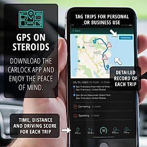 CARLOCK Anti Theft Car Device - Real Time 4G Car Tracker & Car Alarm System. Comes with Device & Phone App. Tracks Your Car in Real Time & Notifies You Immediately of Suspicious Behavior.OBD Plug&Play