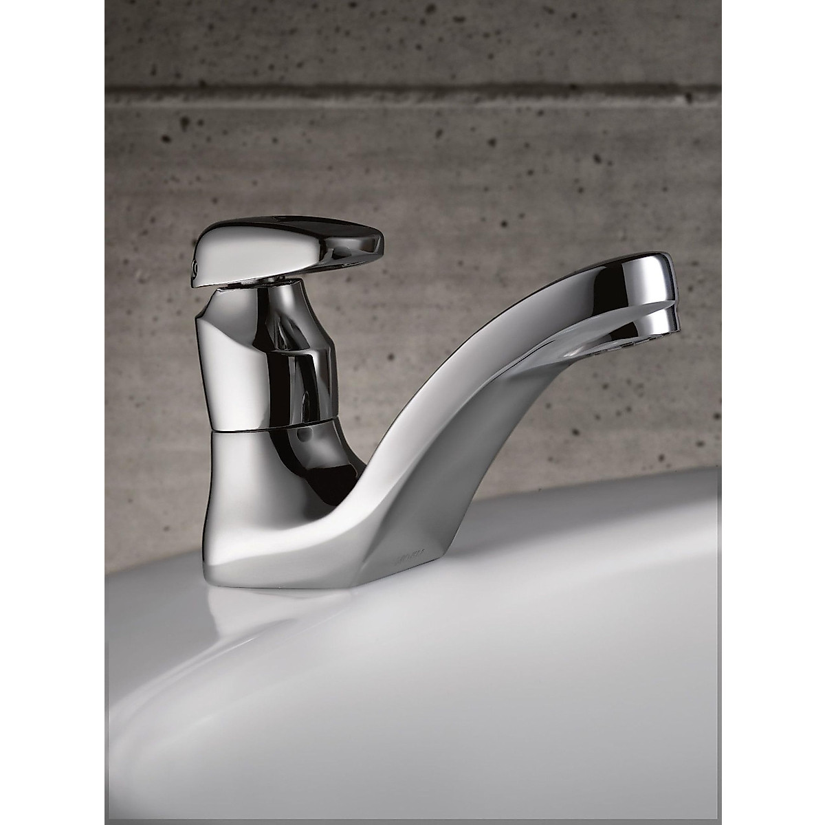 Moen Commercial Chrome M-Press Single-Mount Metering One-Handle Bathroom Sink Faucet, 1/2 GPM, 8884
