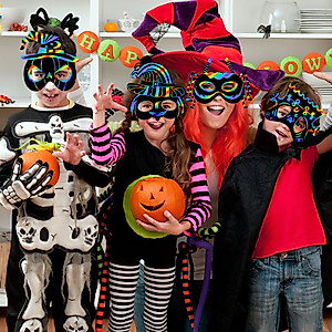 72Pcs Animal Rainbow Scratch Mask, Art Craft Kit for Kids Birthday Cosplay Classroom Decoration, Magic Scratch Paper Christmas Animal Birthday Party Educational Toys