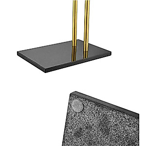 FCMLD 90cm High Gilding Hanging Towel Bar Holder Marble Base No Punching Floor Stand