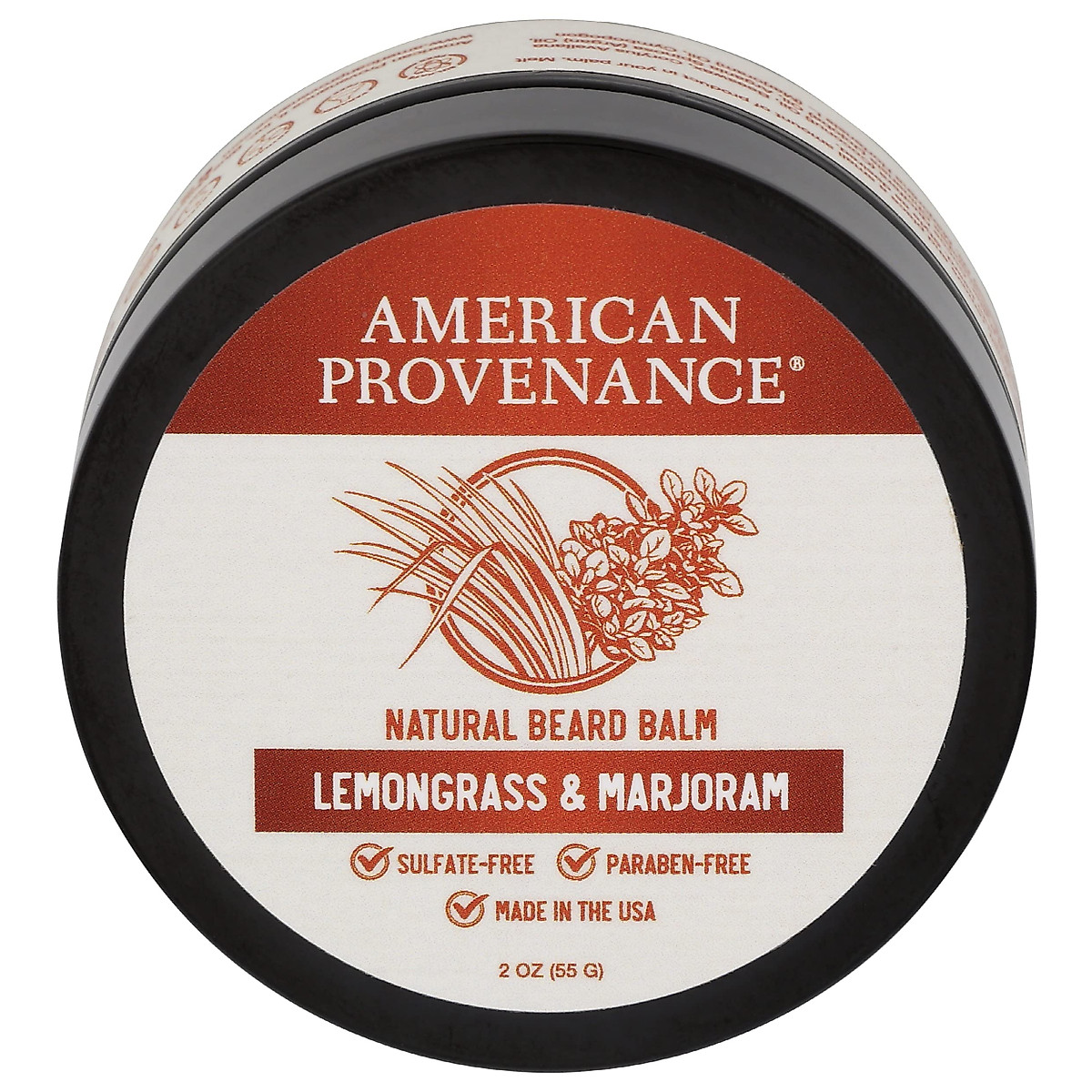 American Provenance Premium Natural Beard and Mustache Balm for Men with Shea Butter, Jojoba Oil, Argan Oil - Grooming Balm and Strenthens Beards and Mustaches | Wintergreen & Cedar, 2 oz (Pack of 1)
