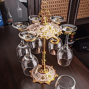 Tabletop Wine Glass Rack Stand-Alone Drying Rack Metal Drying Rack Wine Goblets Display Rack Kitchen Bar Decoration Multi-Function Display Rack Storage Rack Table top Wine Glass Holder