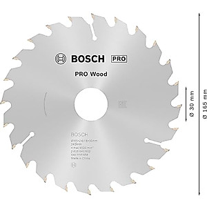 Bosch 2608640602 Circular Saw Blade"Top Precision" Opwoh 6.5inx30mm 24T