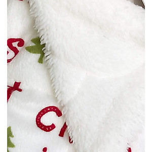 SUAVEC Thro Micromink Decorative Christmas Baby Throw Blanket, 30" x 40" (Baby First Xmas)
