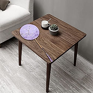 BAOZOON 4PCS Silky Translucent Antique Round Fan Classic Group Fan Floral Pattern Dance Fan Hanfu Women's Tassel Wooden Handle Palace Fan Wedding Favor Gift Home Decor