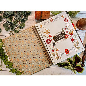 Conquest Journals Harry Potter Herbology 2024 Dated Weekly Planner, Vertical Format, Wrapped Book Board Cover, Spiral Bound, 4 Sticker Sheets, Pocket, Elastic Closure Strap, Bookmark, 8"x9.25"