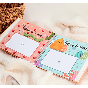 NOVO baby Baby Memory Book | First Year Photo Album | Up to The First 5 Years | Perfect for Boys and Girls | Achievements, Memories, Milestones | Baby Shower Present