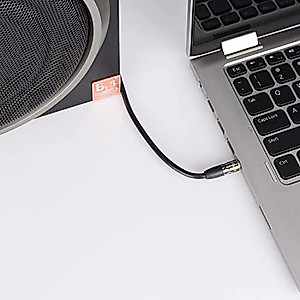 J&D 1/8 Stereo Cable, 3.5mm Extension Double Male Stereo Audio Aux Jack to Jack Cable 90 Degree Right Angle for Phone Tablet MP3 Player and All Other Devices, 10 Feet