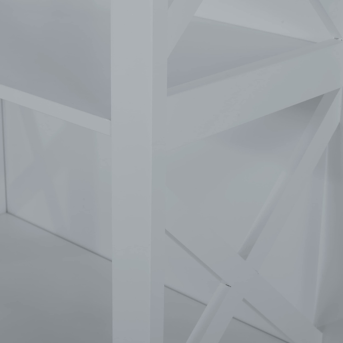 Rustic Bathroom Storage Cabinet with 2 Drawers, White