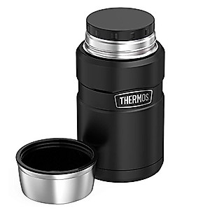 Thermos Stainless King 24 Ounce Food Jar, Matte Black (SK3020BKTRI4)