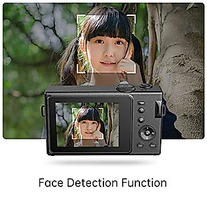 Camnoon 1080P Compact Digital Camera 48MP 3.0 Inch LCD Screen Auto Focus 16x Digital Zoom Anti Shake Smile Capture, Beauty Built-in Flash Battery Selfie Mirror Kids Teen Friends