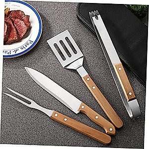MUSISALY 1 Set Barbecue and Fork Tools Beef Fork Chef Carving Fork Poultry Serving Fork Kitchen Roast Fork Marshmallow Fork kit Meat Fork Travel Stainless Steel Outdoor