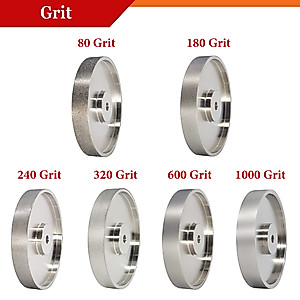 GYTYCATAH CBN Grinding Wheel, Dia 6" x 1" Wide with 1/2" Arbor, Diamond Grinding Wheel for Sharpening High Speed Steel, Grit 80