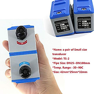HFBTE TUF-2000B Ultrasonic Flow Meter Flowmeter DN25~100mm TS-2 Small Size Clamp-on Transducer