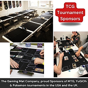The Gaming Mat Company 2 Player Compatible Pokemon Playmat for Pokemon Cards - 28" x 18" x 0.16" Black & Red Battle Mat Stadium Board for Pokemon TCG Playmat Game & Pokemon Mat Trading Card