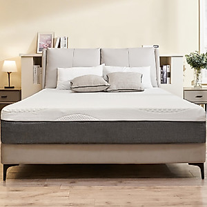 BDEUS 8 inch Gel Memory Foam Mattress for Cooling Sleep Pressure Relief Medium Firm Bed Mattresses CertiPUR-US Certified